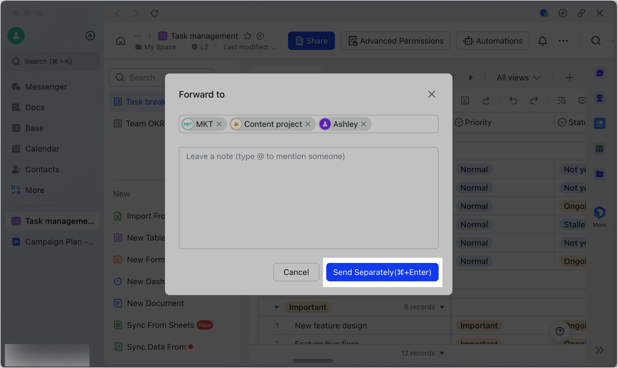 Use the Related Chats function