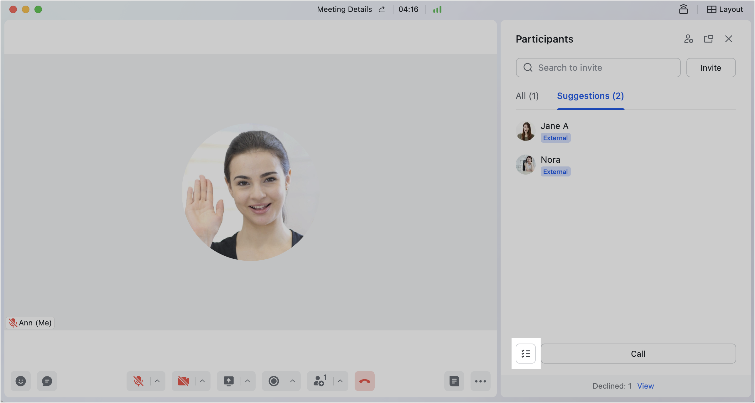 Invite people to join during a meeting