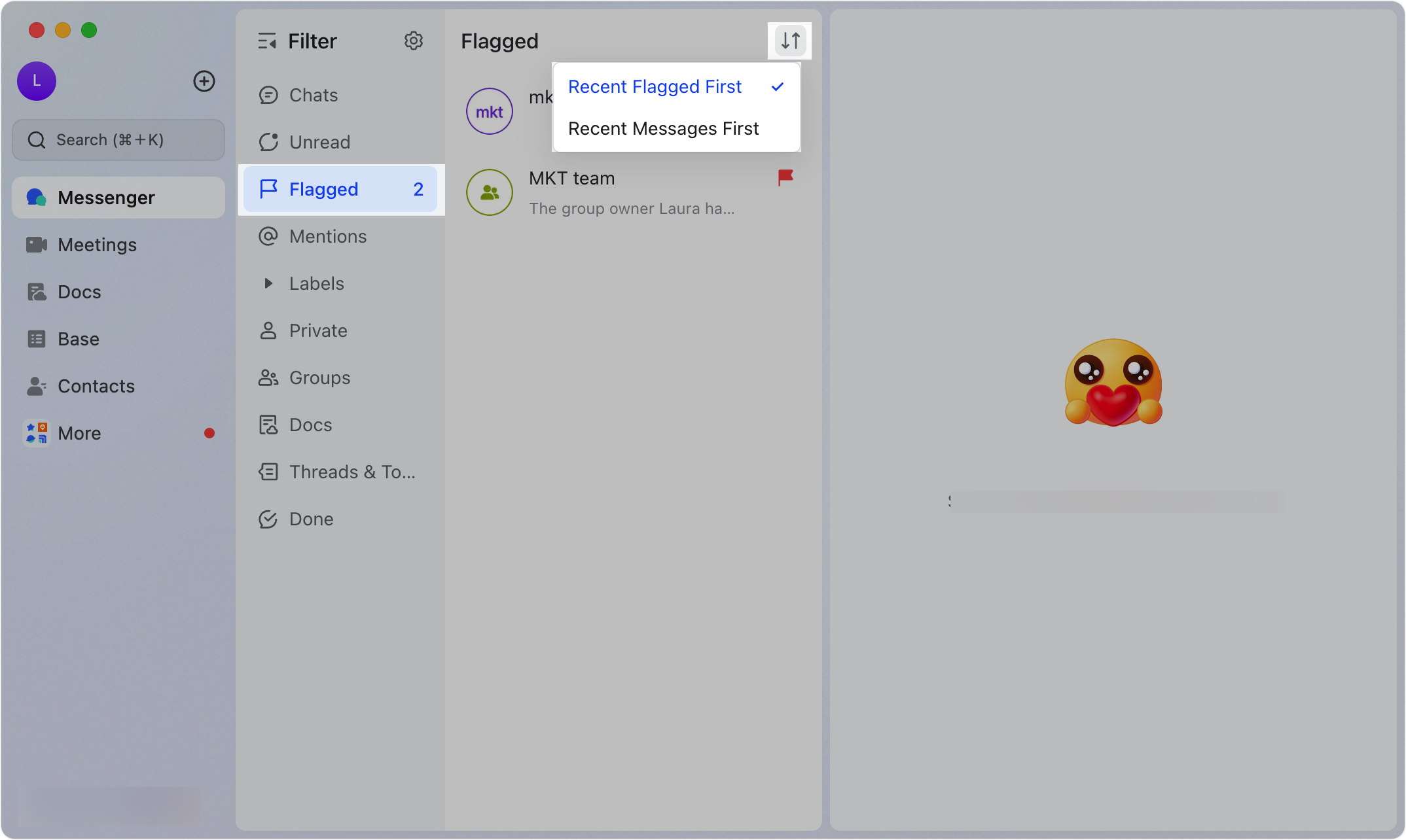 Flag chats and messages