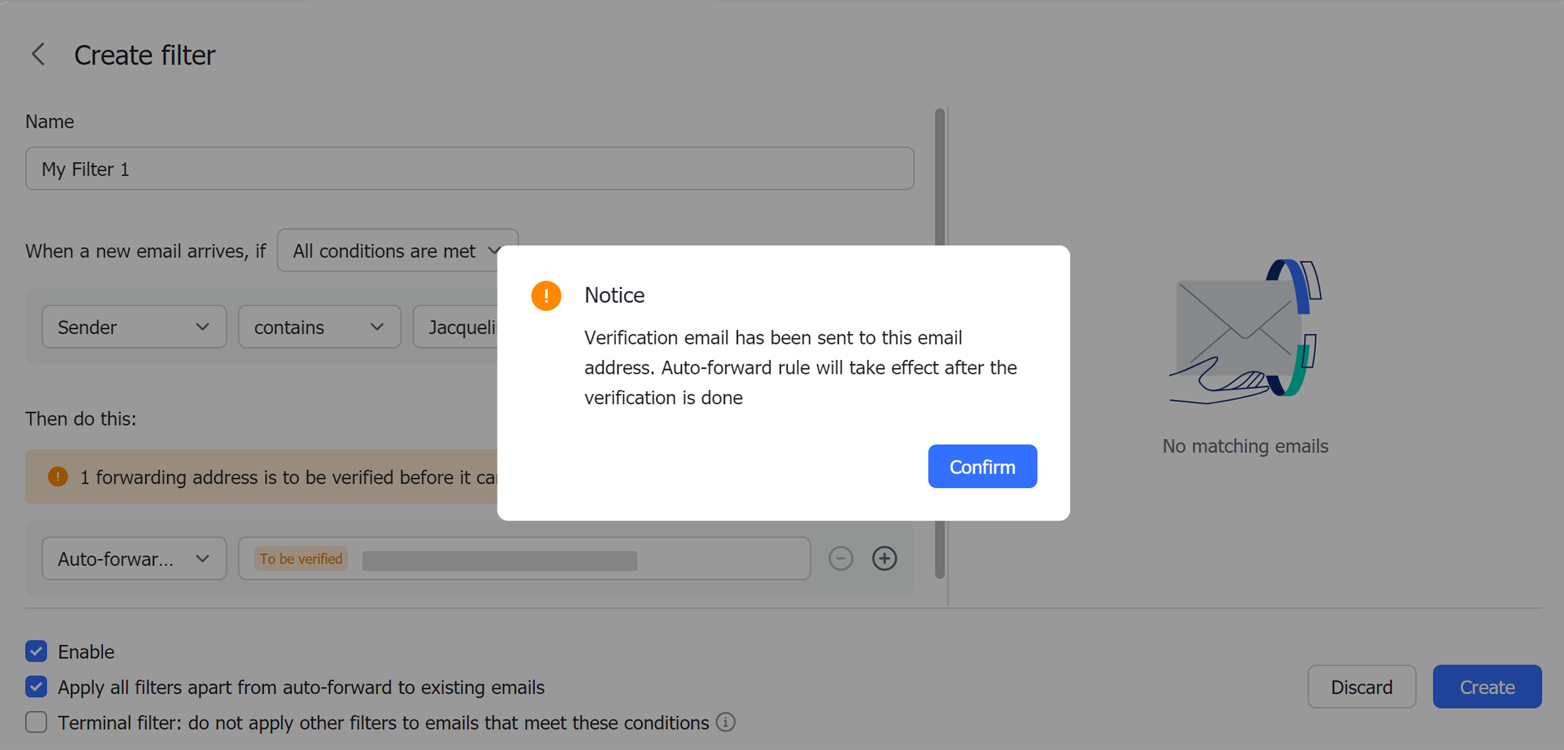 Set up email auto-forwarding