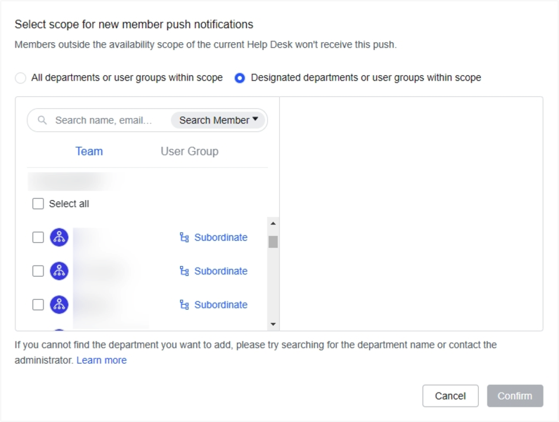 Create and manage Help Desk push notifications