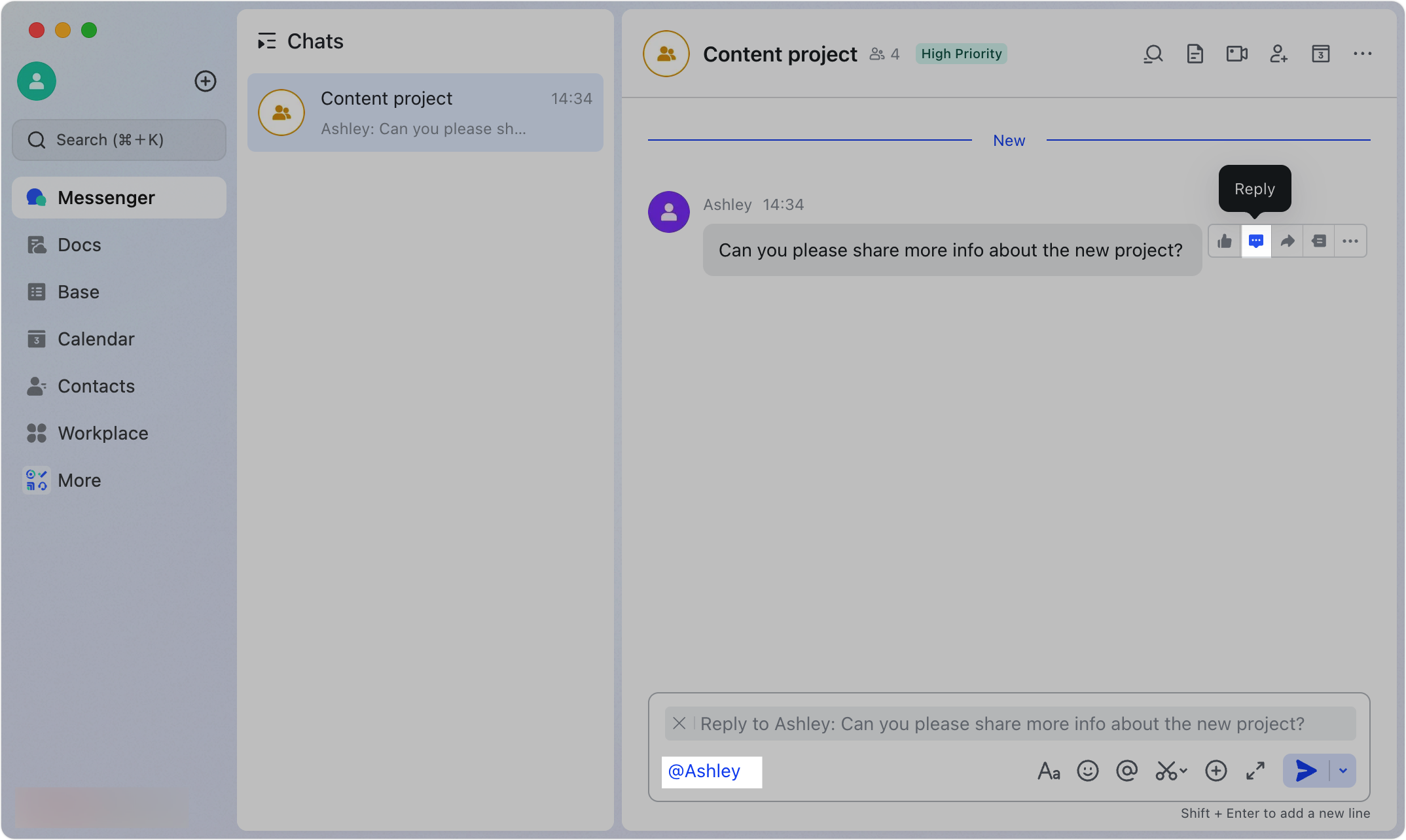 Reply to messages
