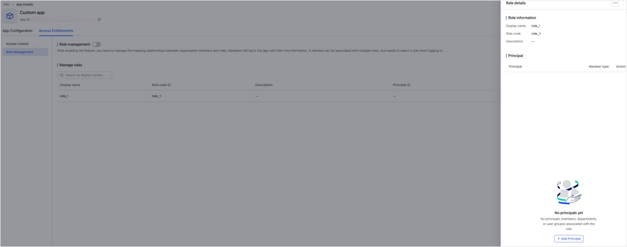 Configure SSO for an organization's custom apps (OAuth 2.0 protocol)