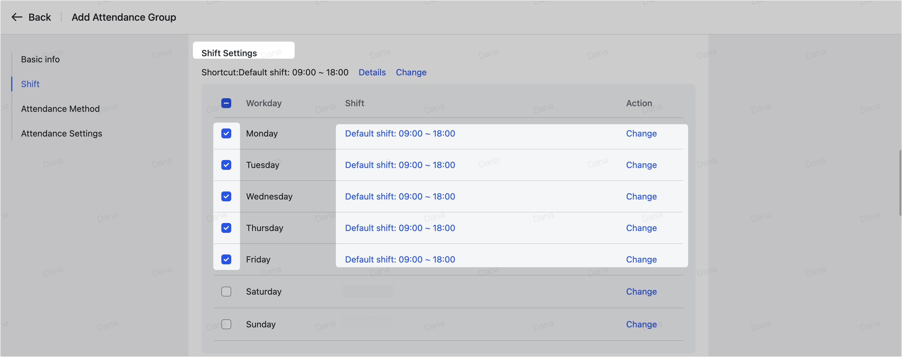 Admin | Set up fixed-shift attendance
