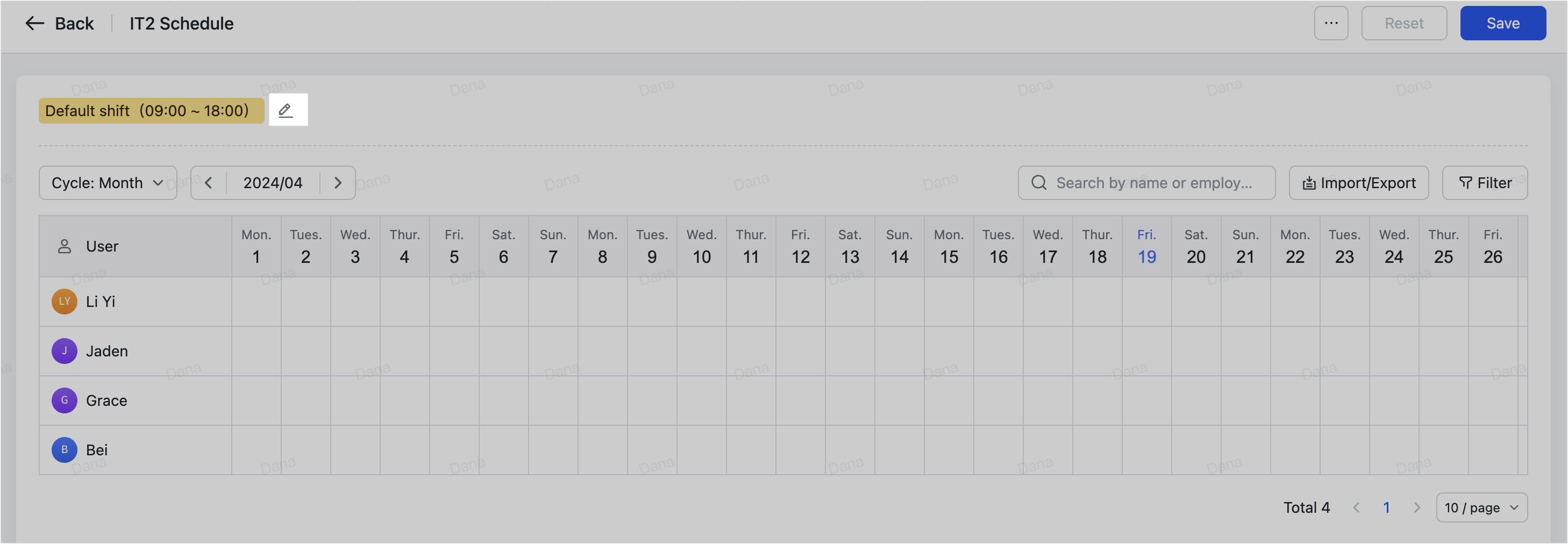 Admin | Configure shift settings