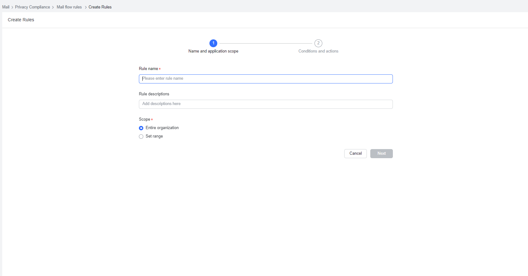 Admin | Set up mail flow rules