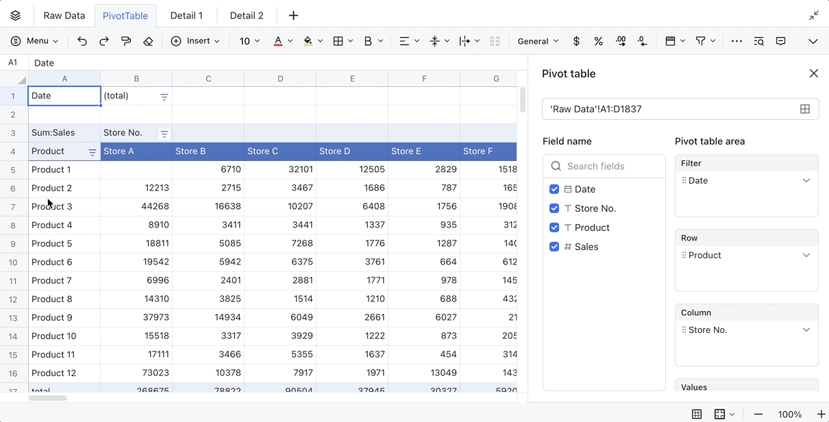 Create And Use Pivot Tables 