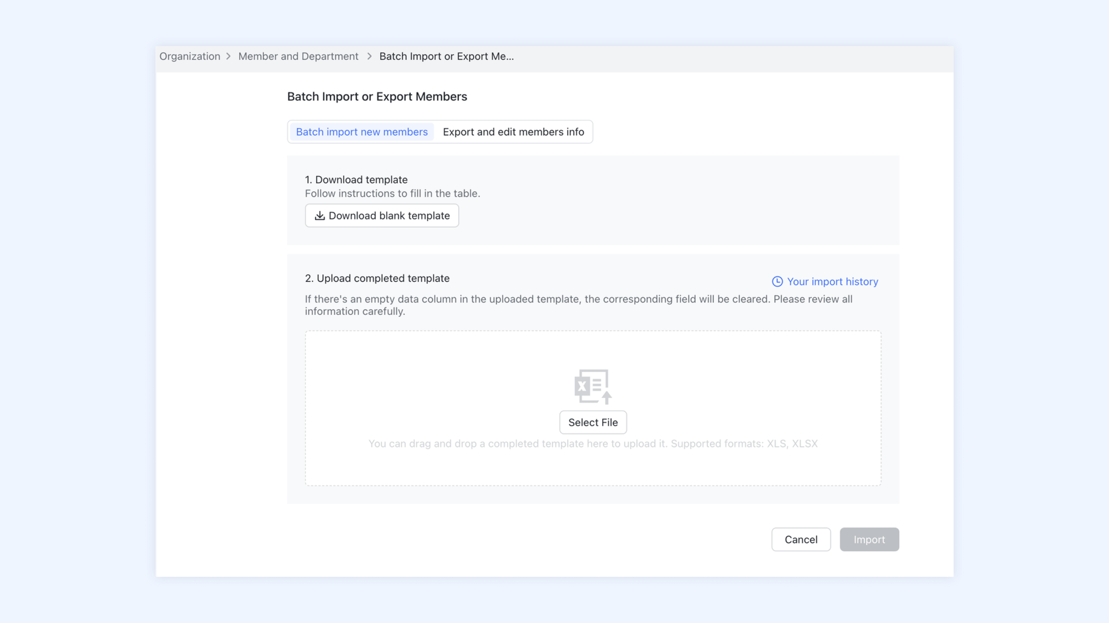 Step 3: Invite members to join the organization