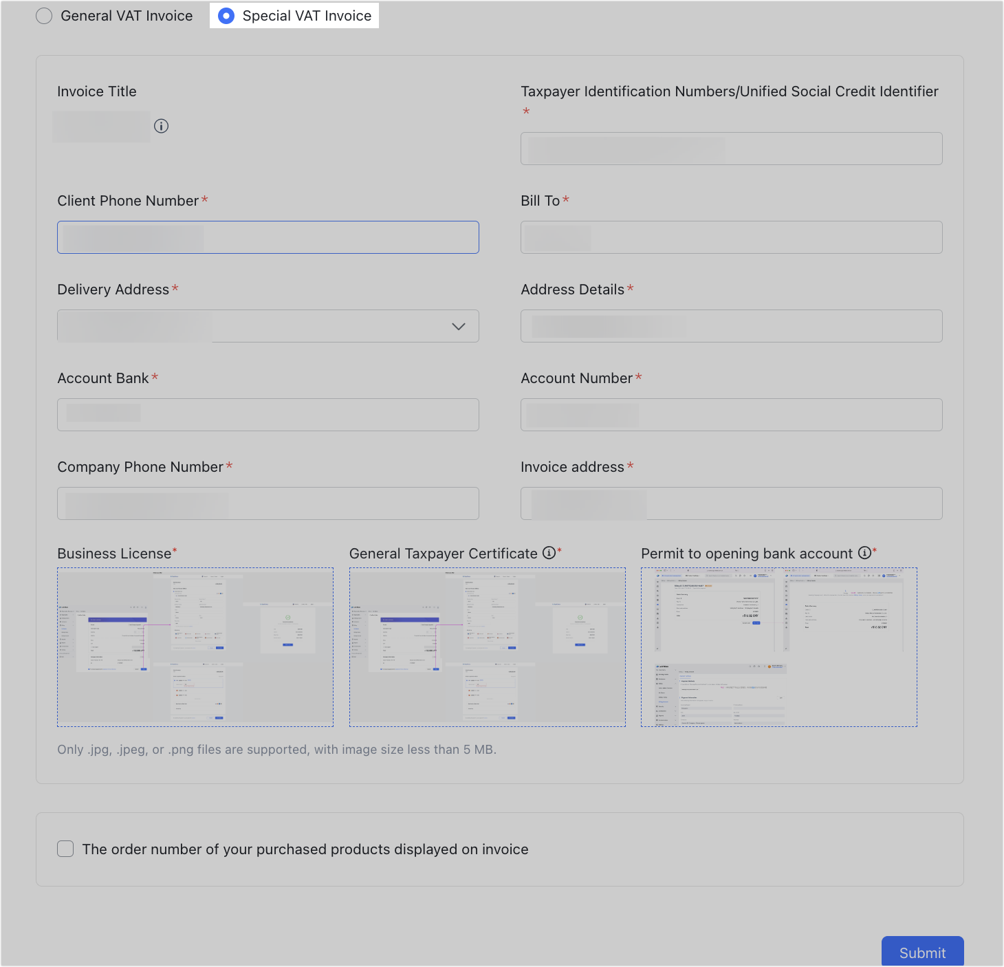 Admin | Request invoices and contracts