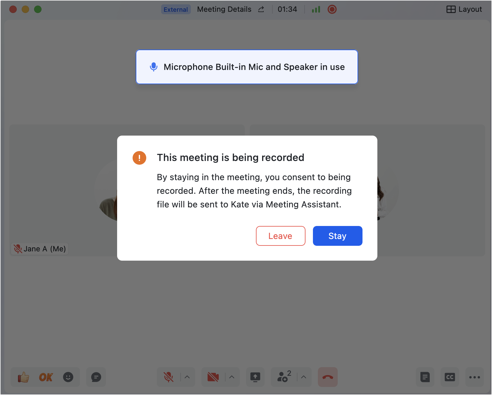 Record a call or meeting
