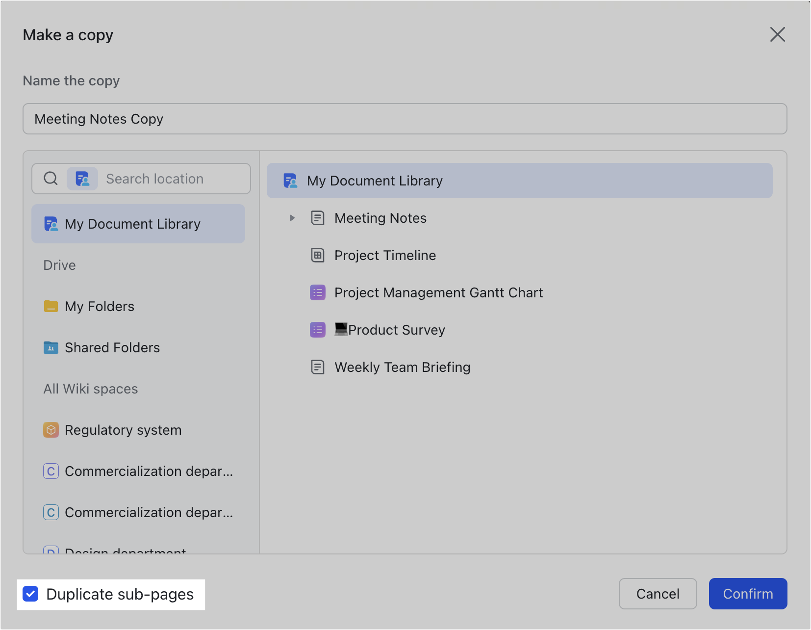 Manage My Document Library
