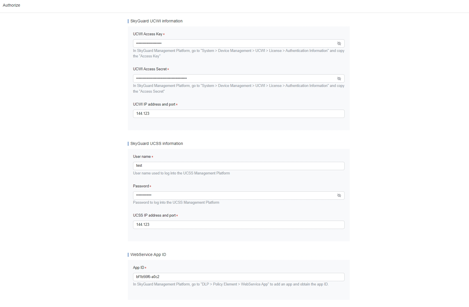 Admin | Use the DLP (SkyGuard Engine Integration)