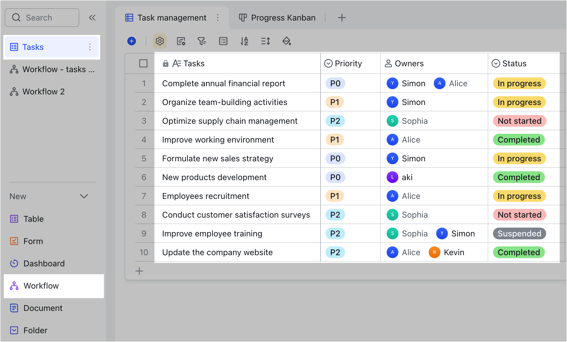 Use the Loop node in Workflow