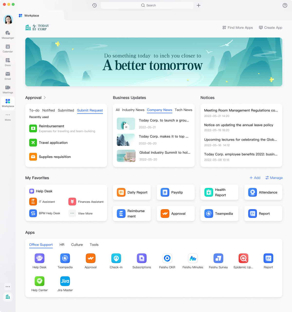 Templates make workplaces even easier to use