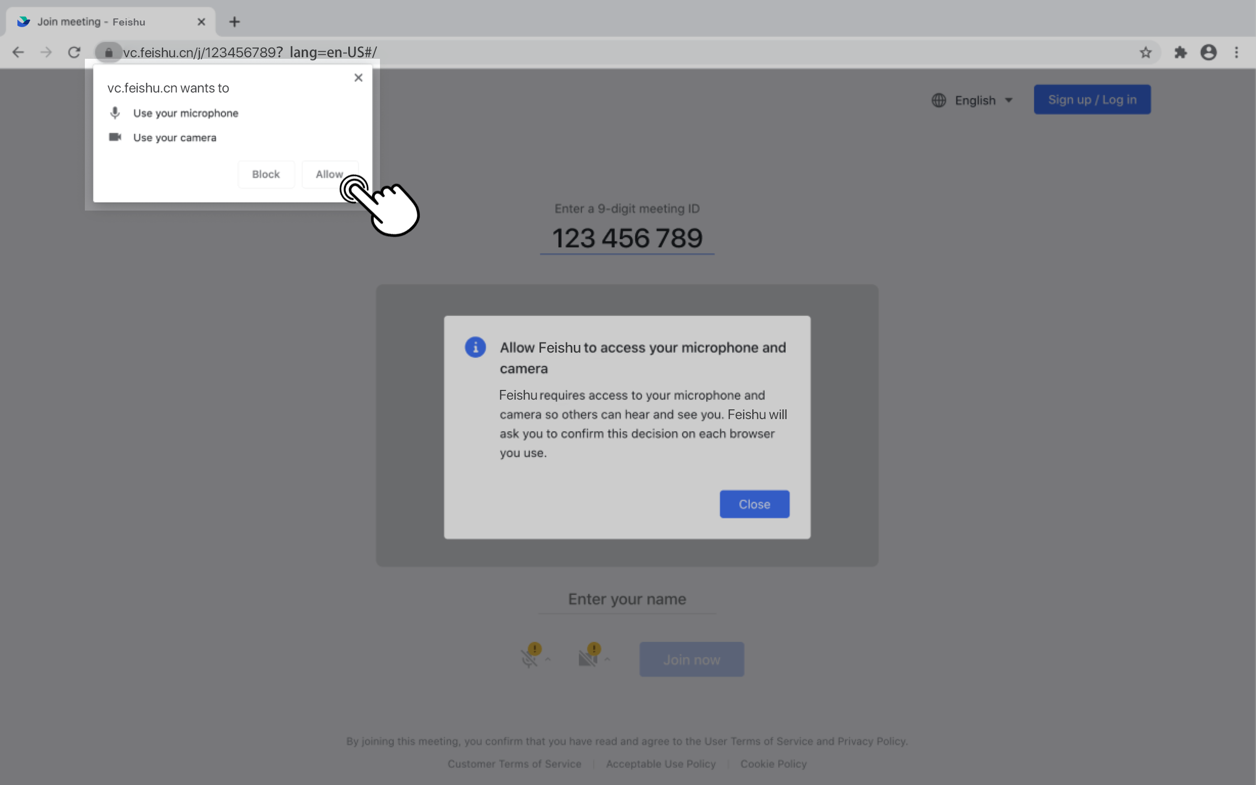 Join Feishu Video Meetings On The Web