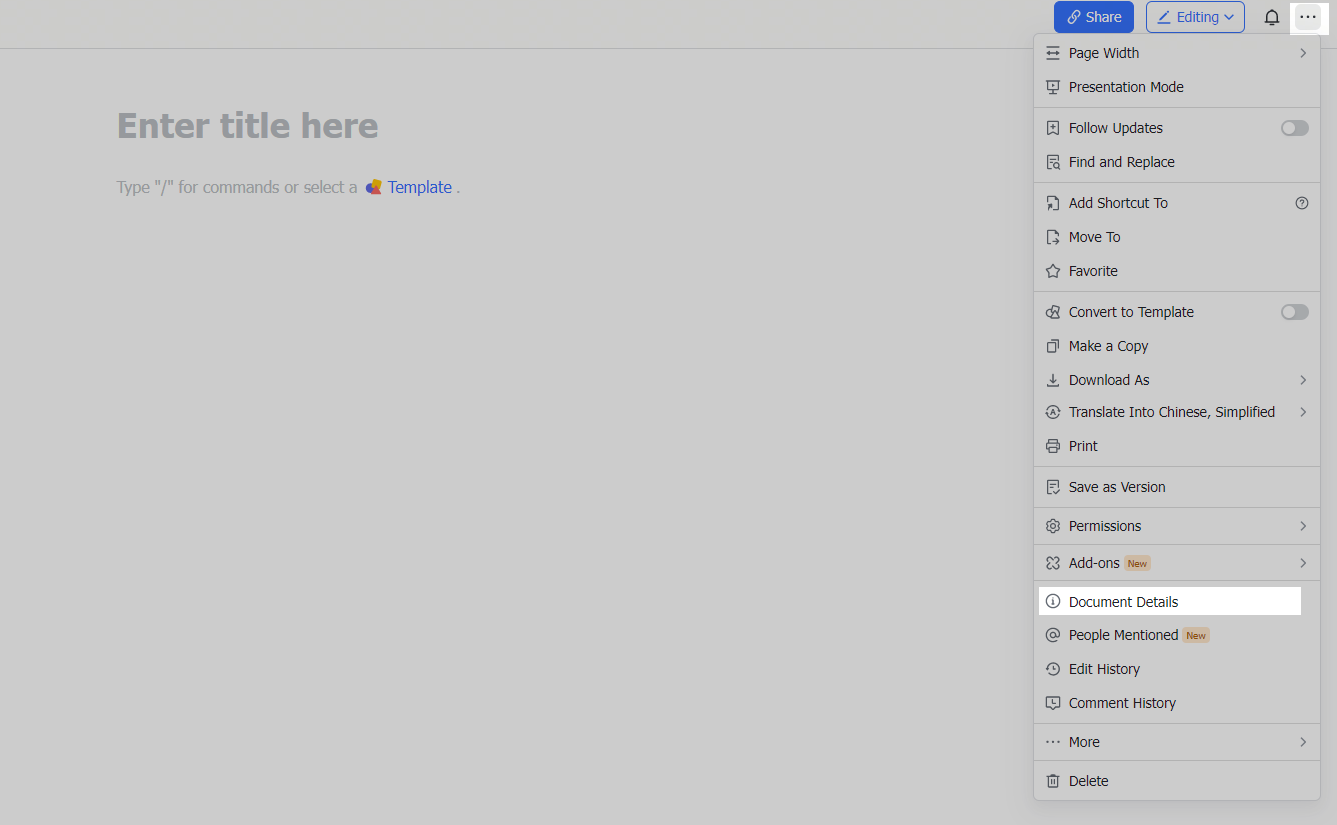 Admin | Configure Docs settings