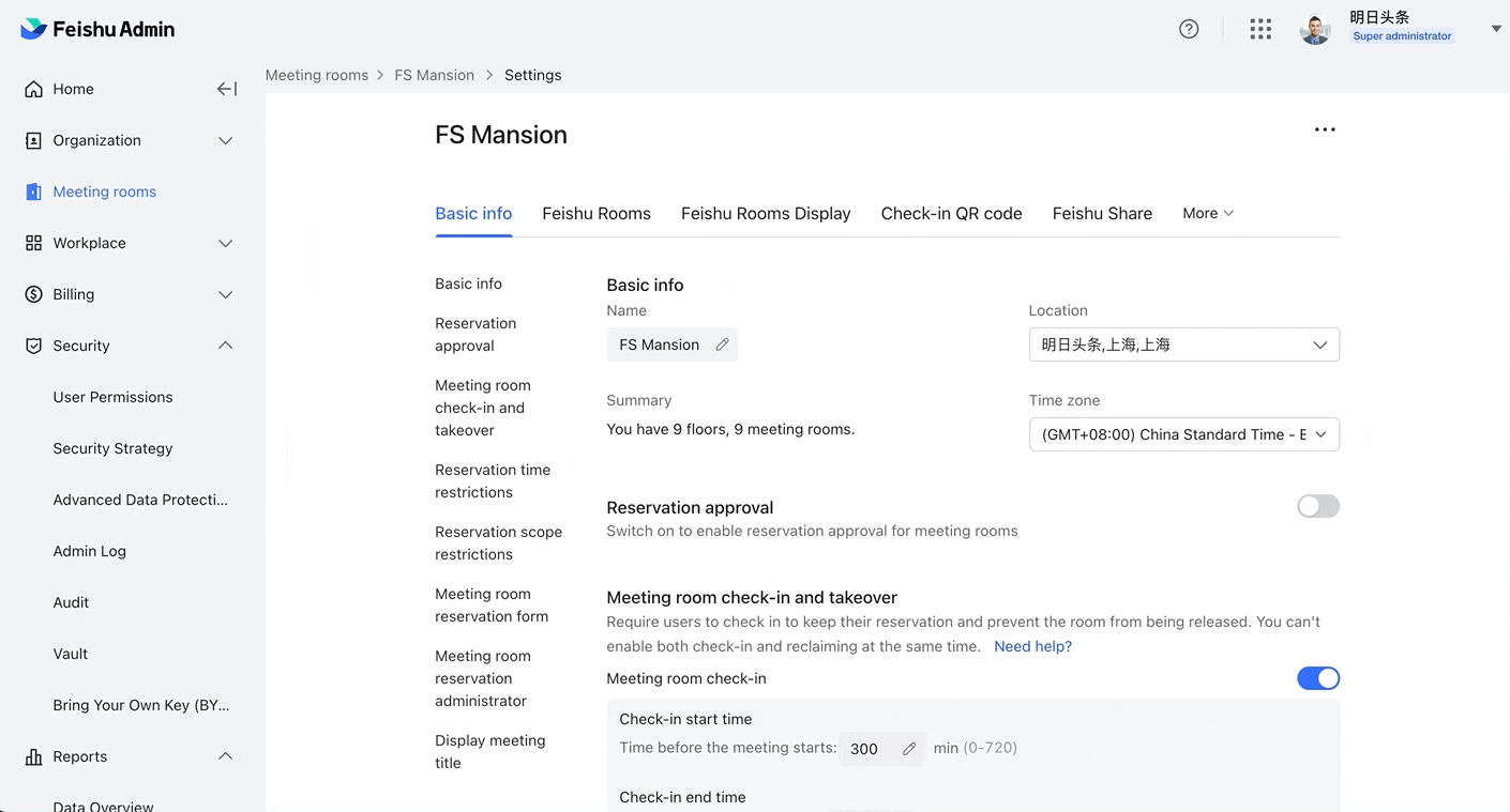 Set up meeting room reservation administrators