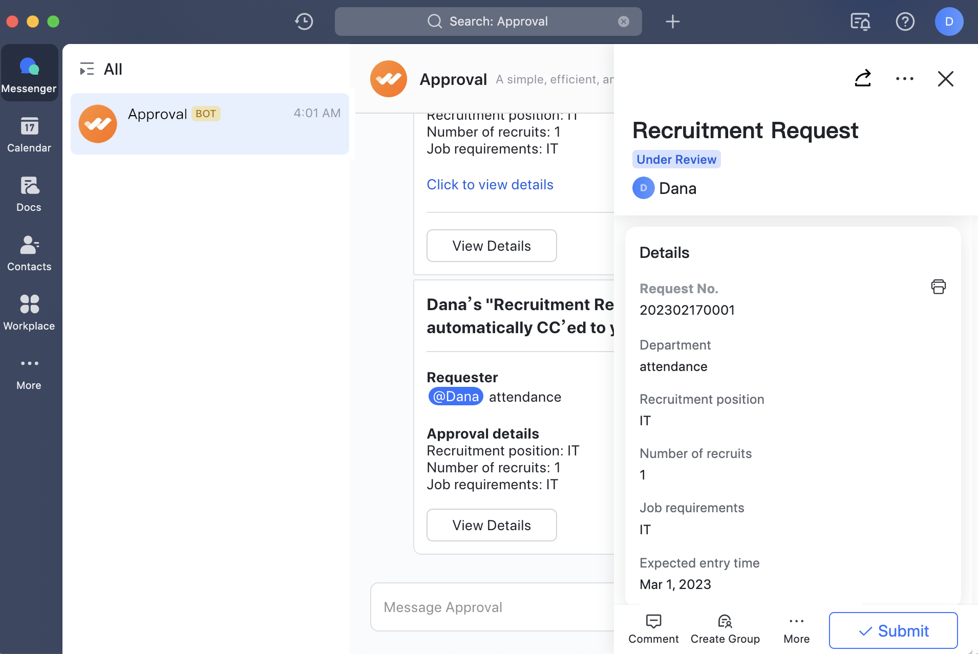 Feishu Approval user guide