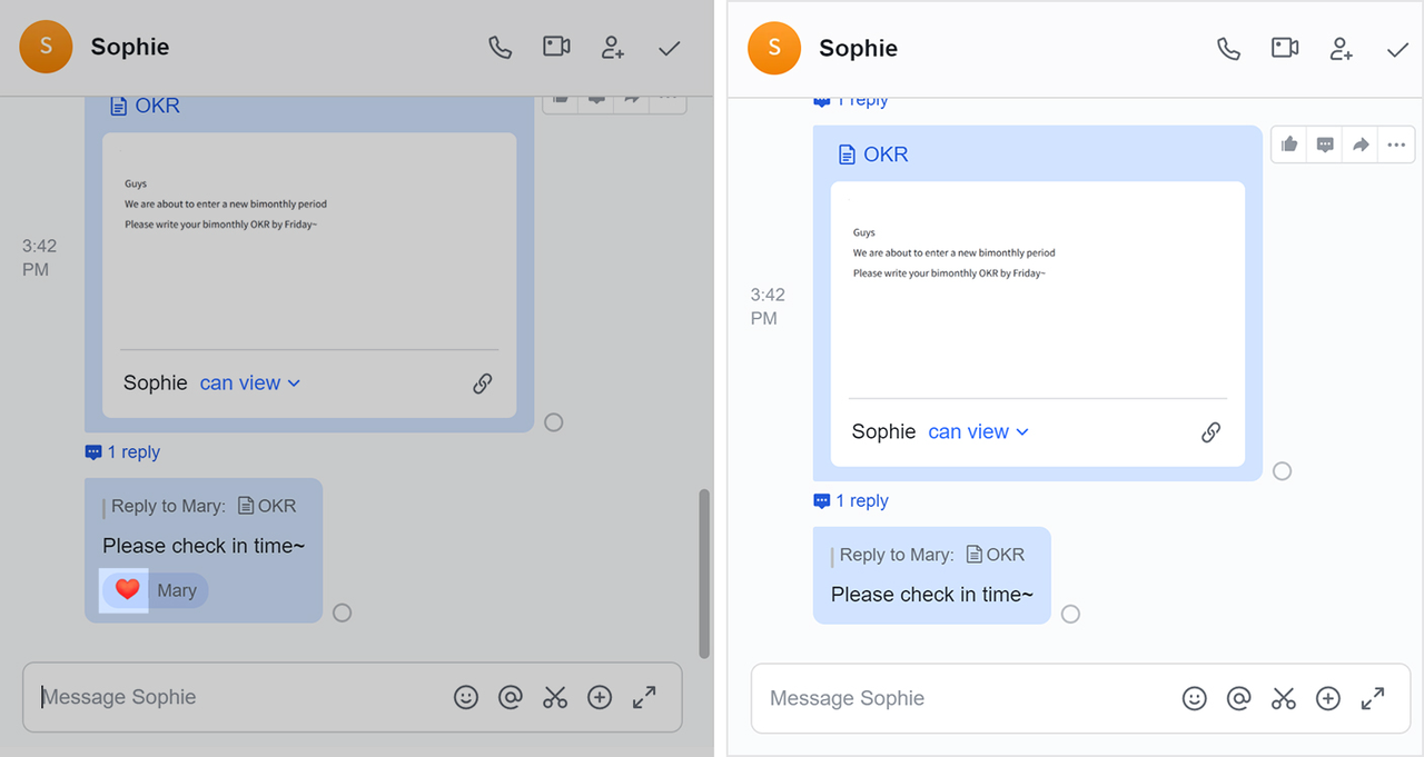 Send an emoji reaction