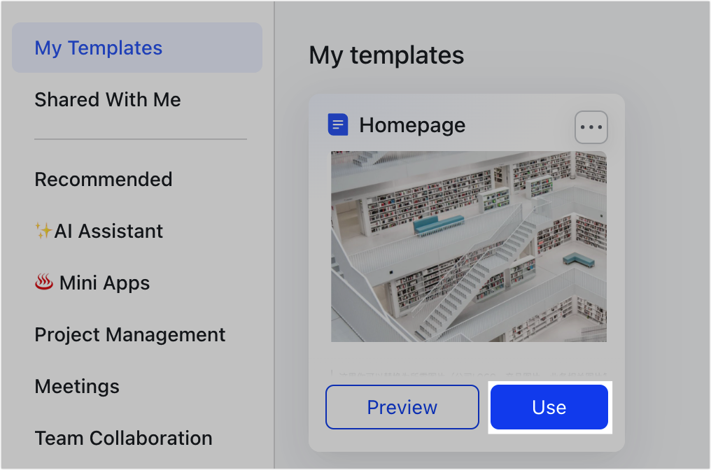 Use custom templates