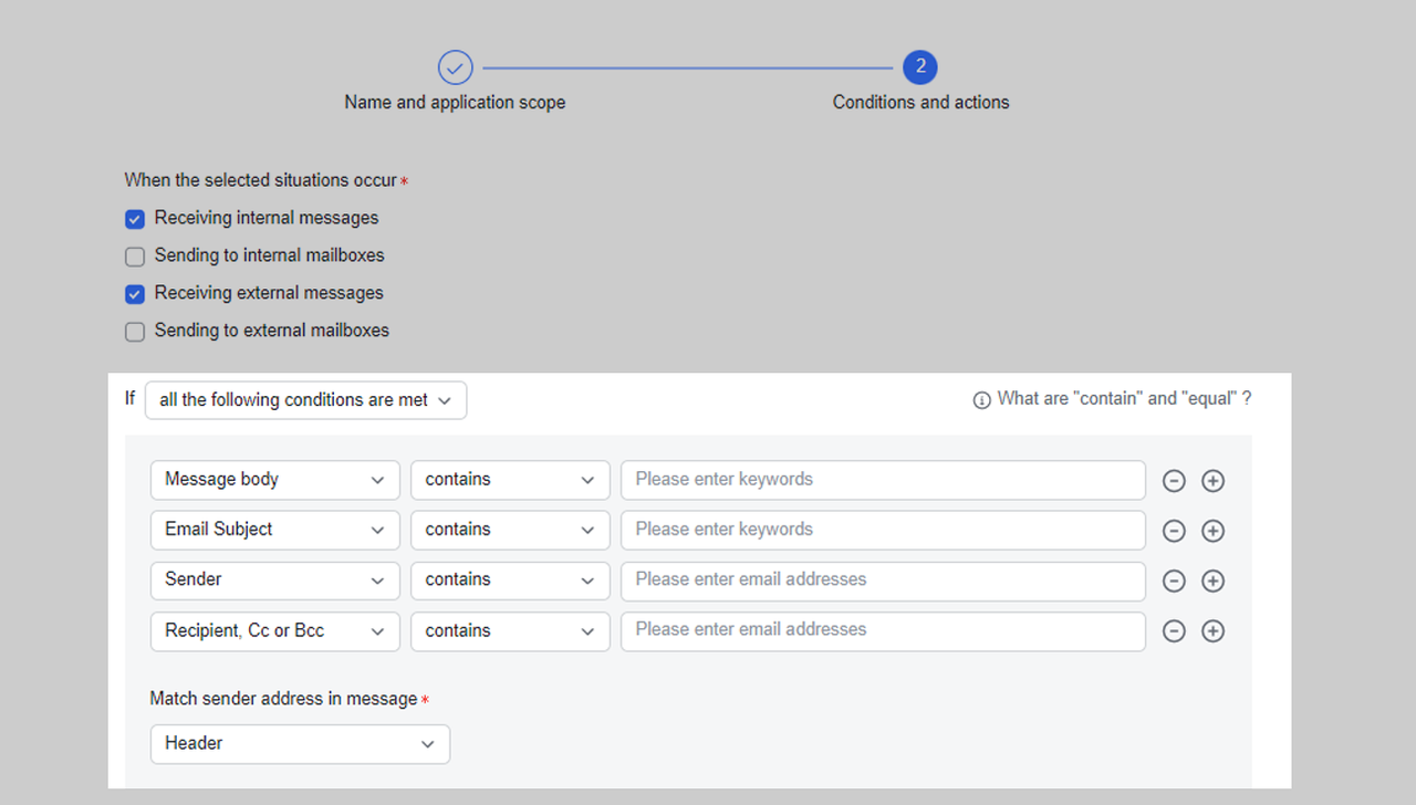 Admin | Set up mail flow rules