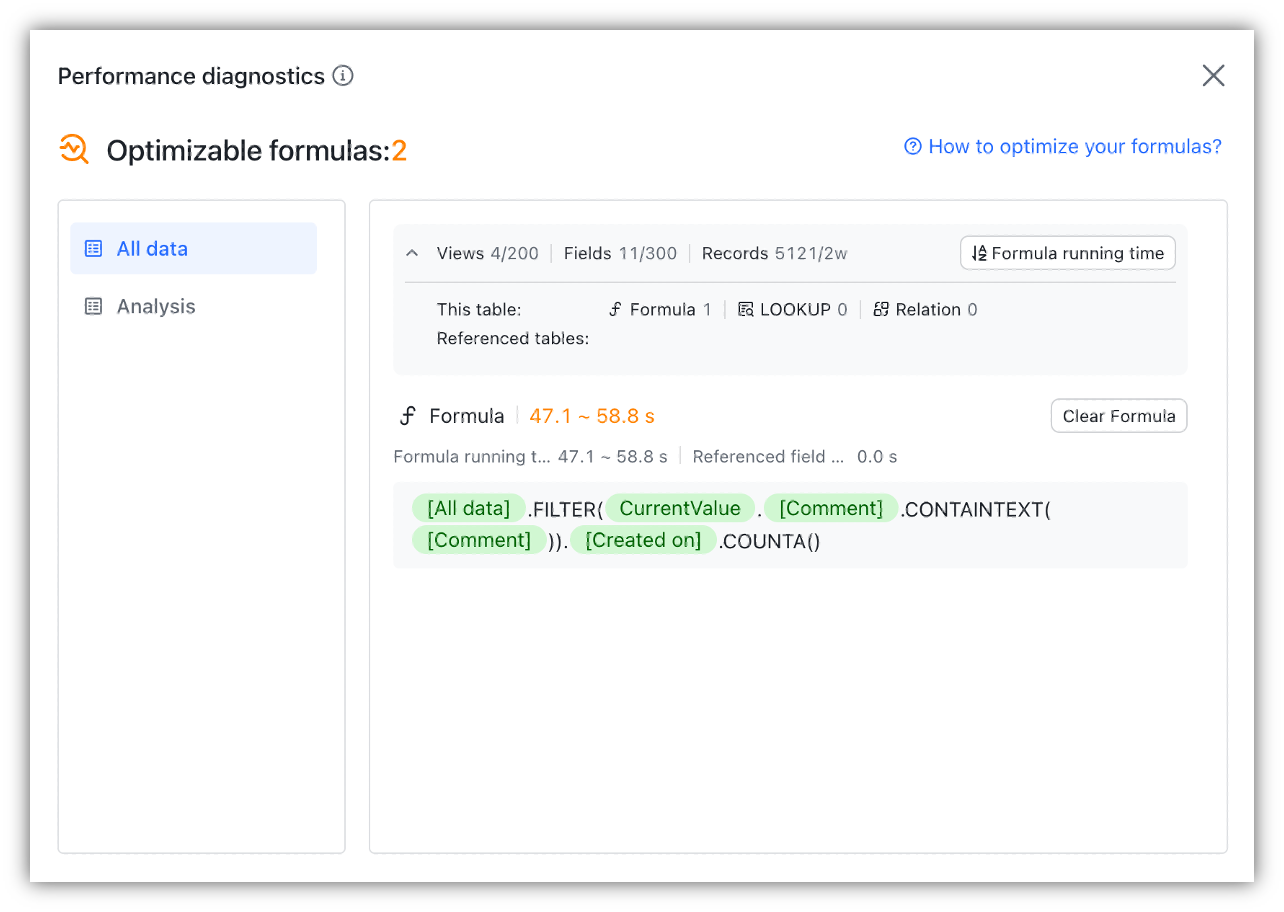 Optimize Formula Calculations In Base