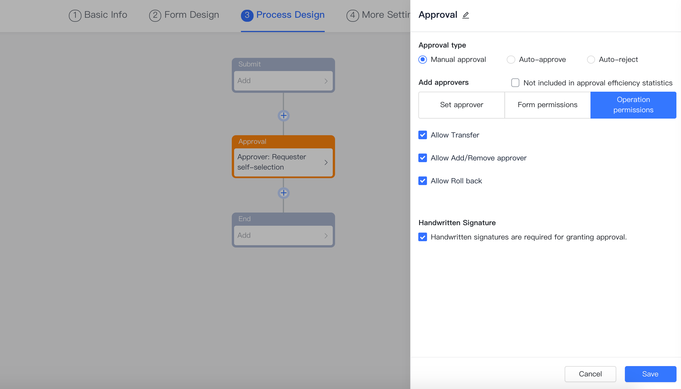 Admin | Require handwritten signatures from approvers