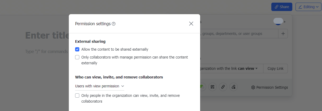 Admin | Configure Docs settings