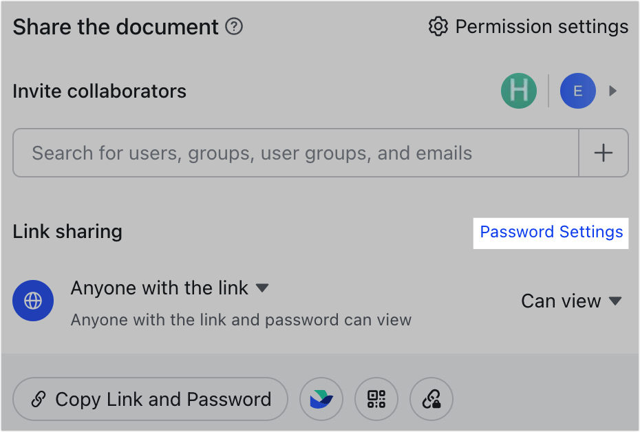 Password protect documents and folders for sharing