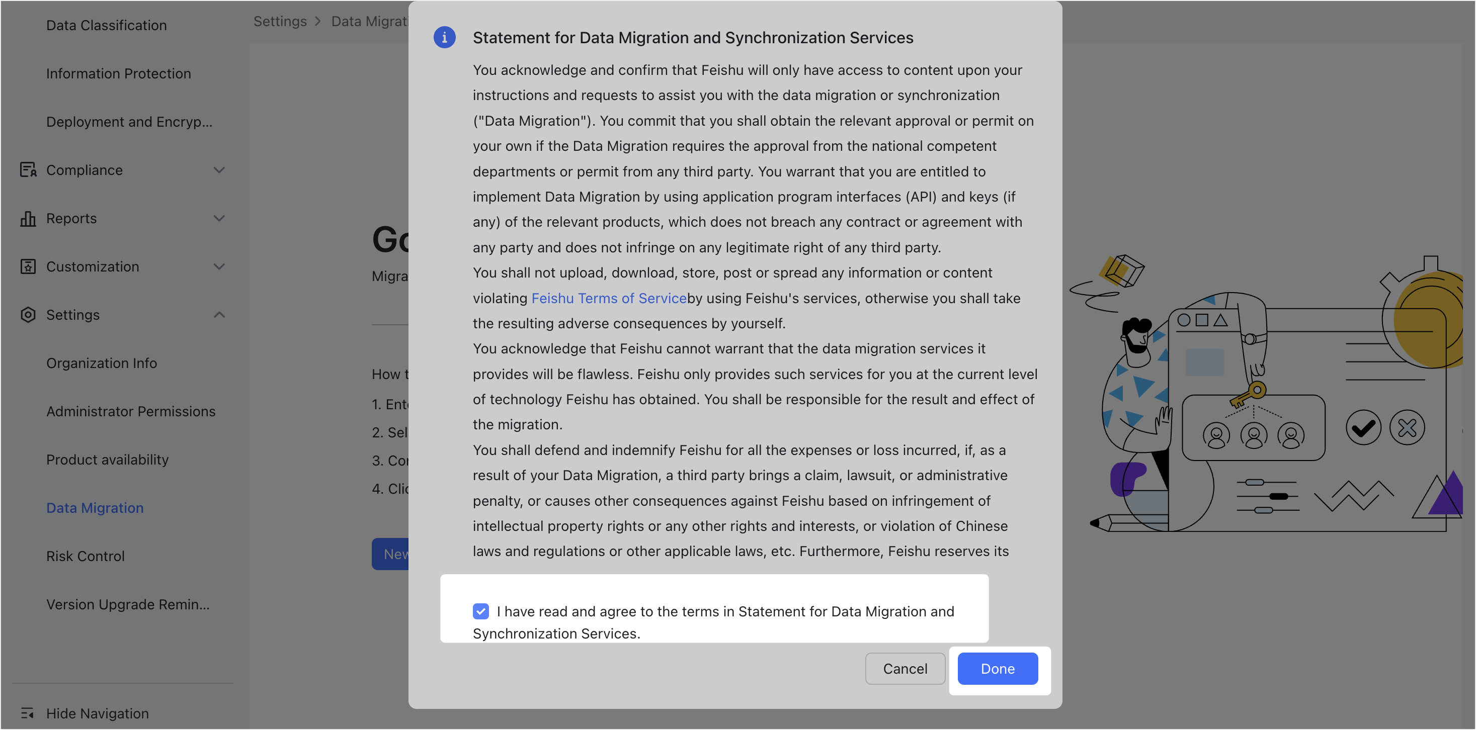 Migrate files from Google Drive to Feishu Docs