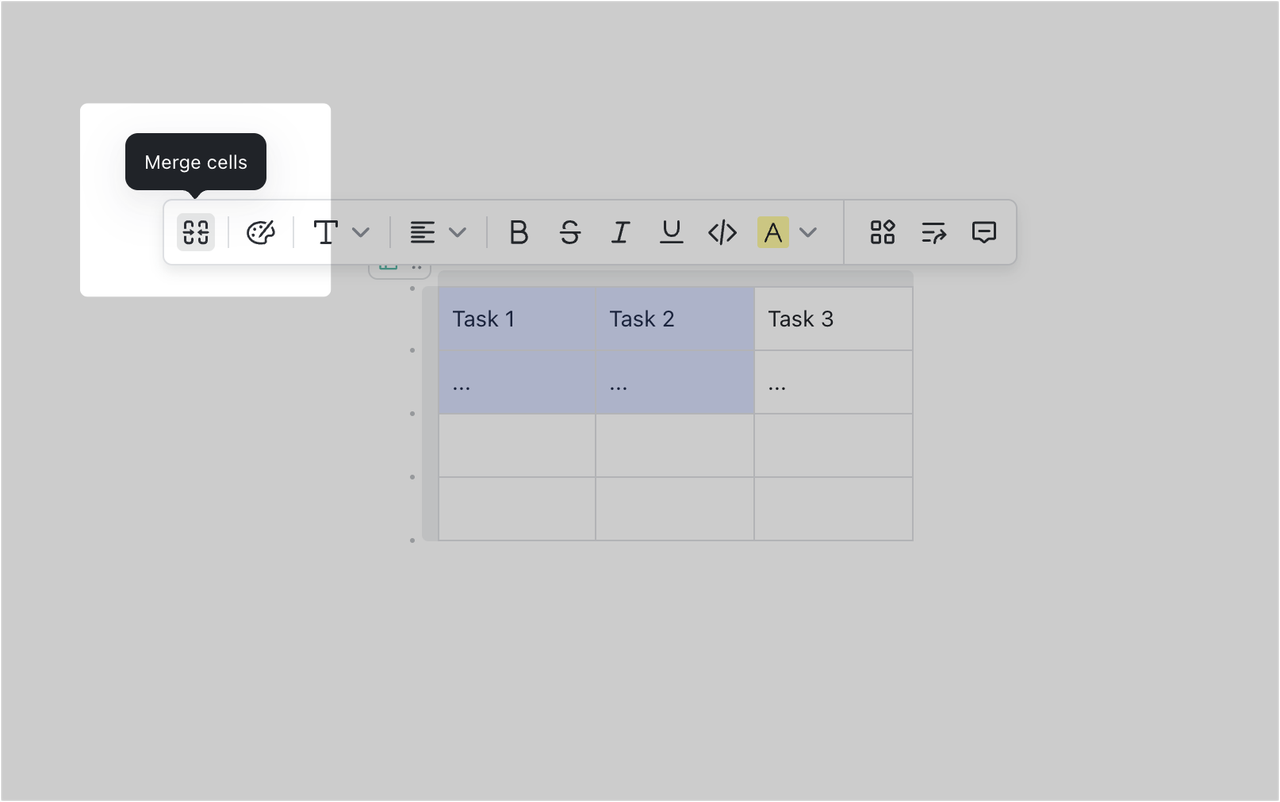 Edit tables in Docs