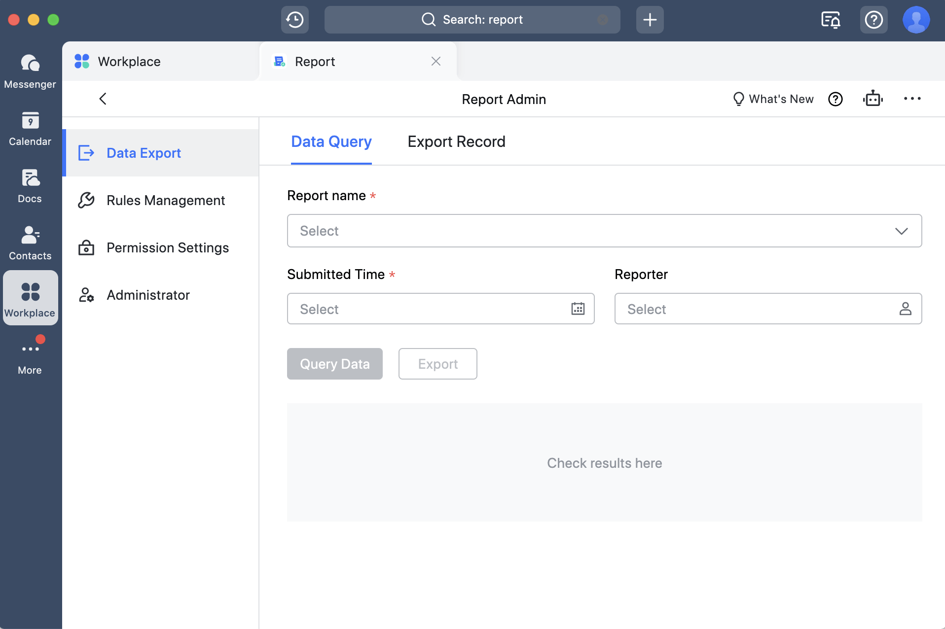 Use Report Admin in Report