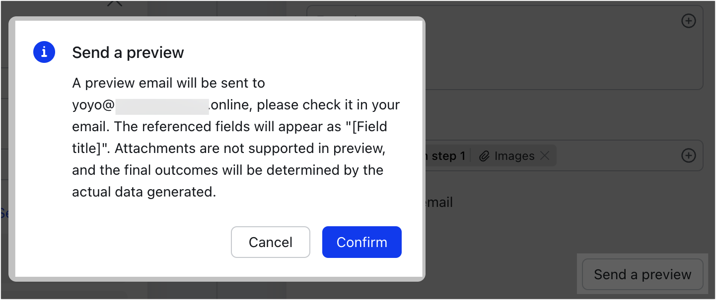 Send emails using automations