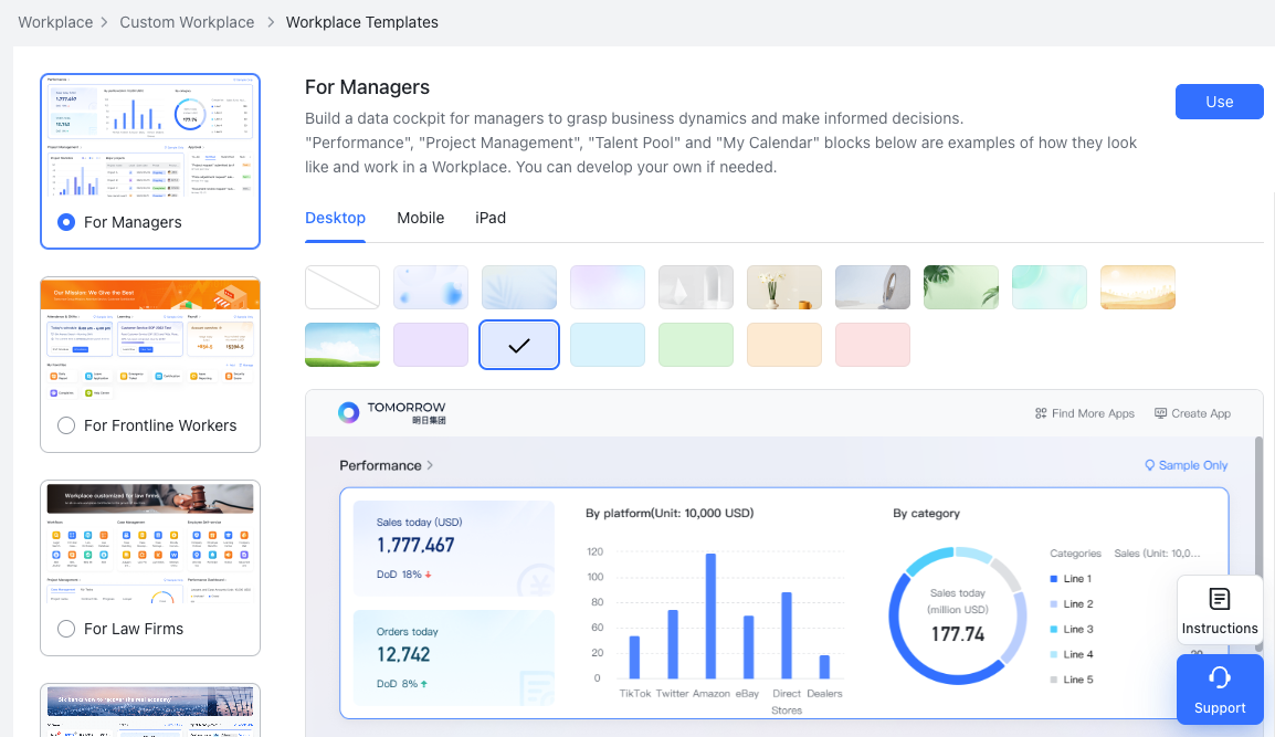 Templates make workplaces even easier to use