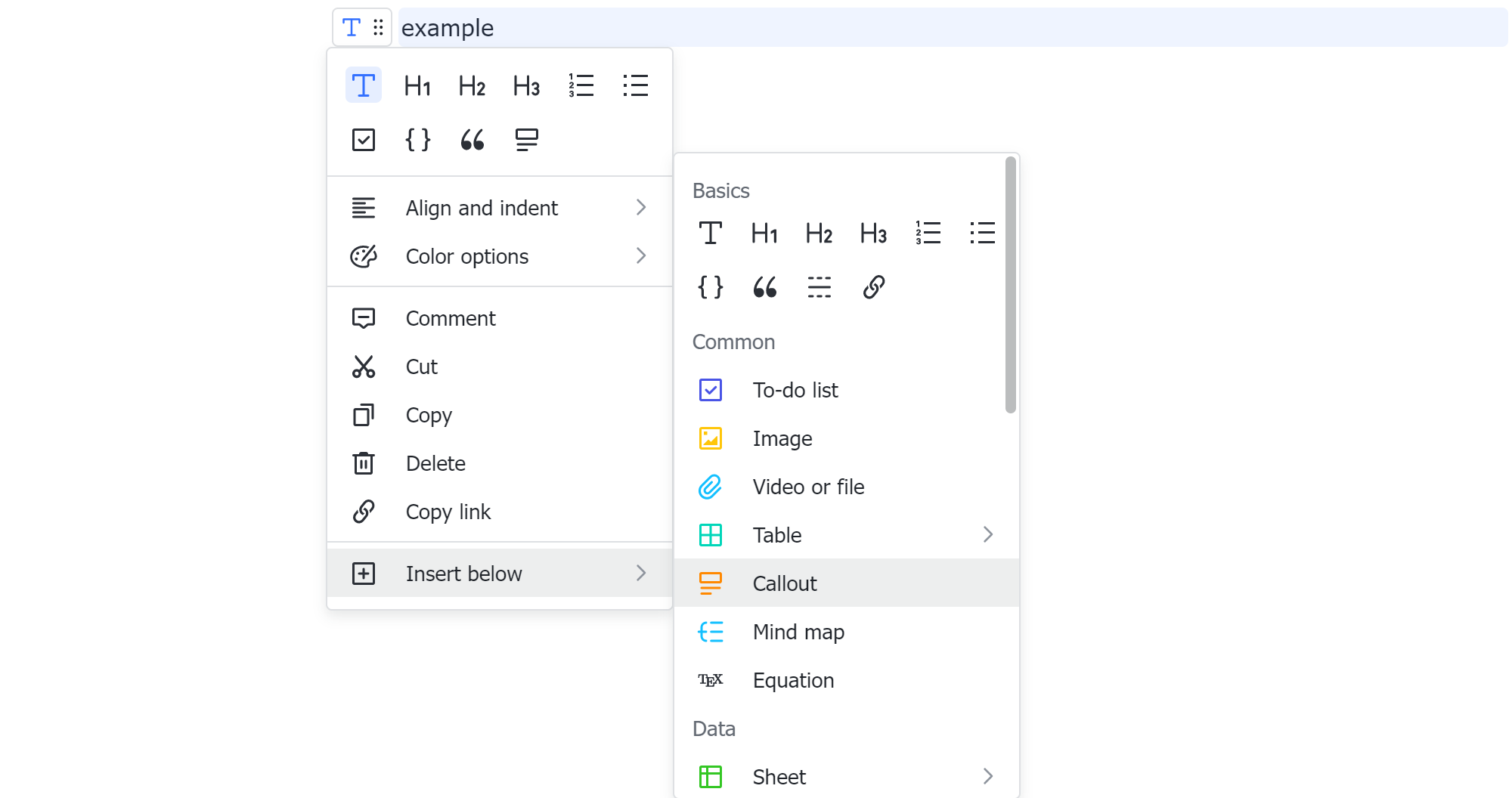 Insert callouts in Docs