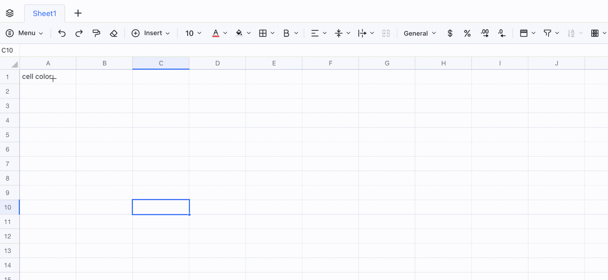 Modify font and cell formatting in Sheets