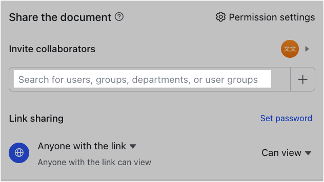Add a user group or dynamic group as collaborators