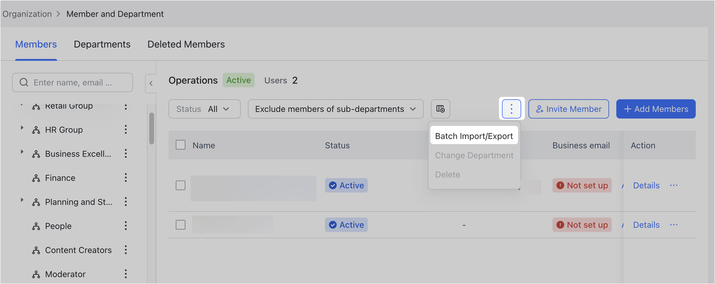 Admin | Add an extension number in the member profile