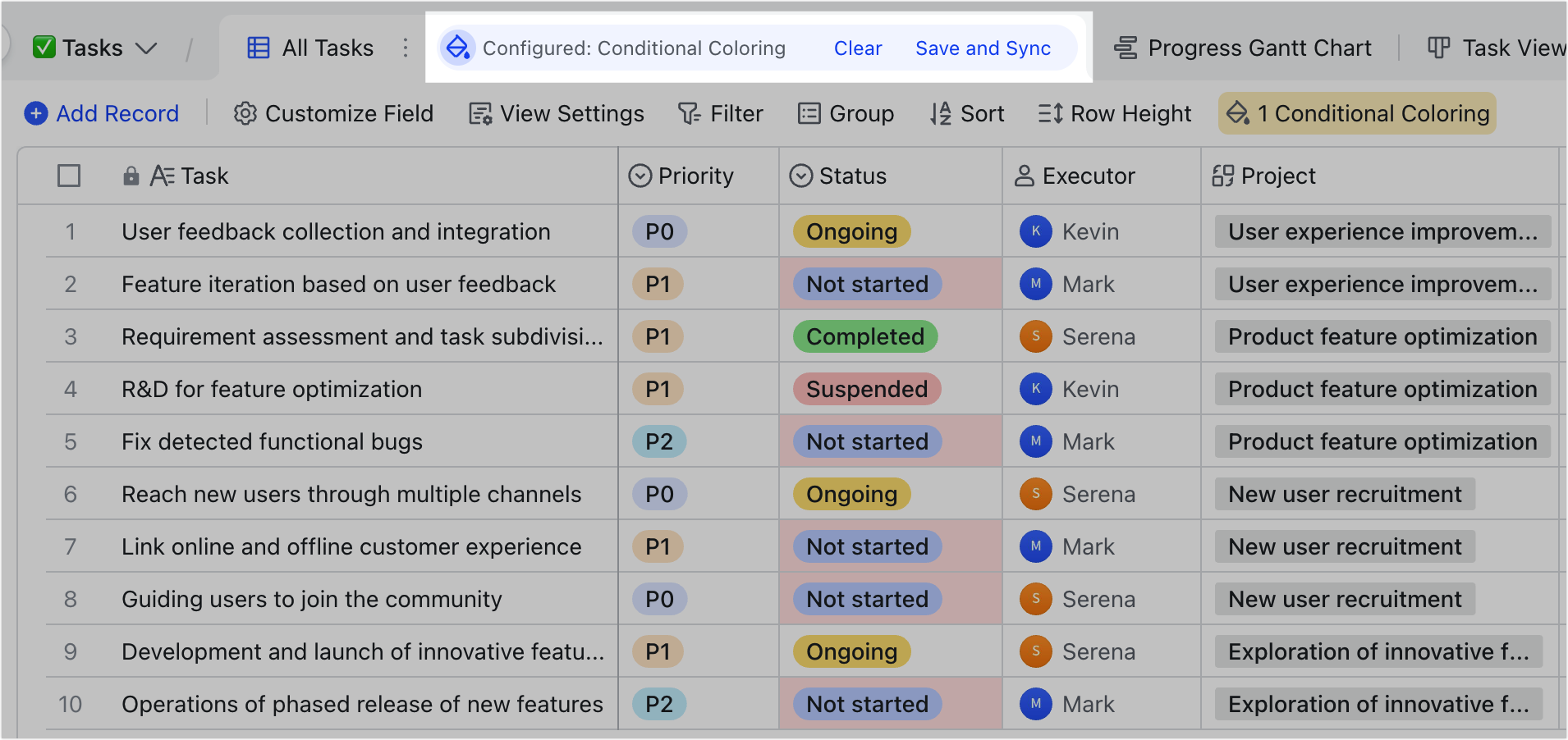 Use conditional coloring in Base