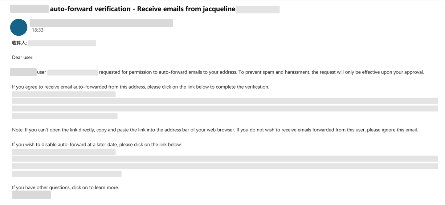 Set up email auto-forwarding
