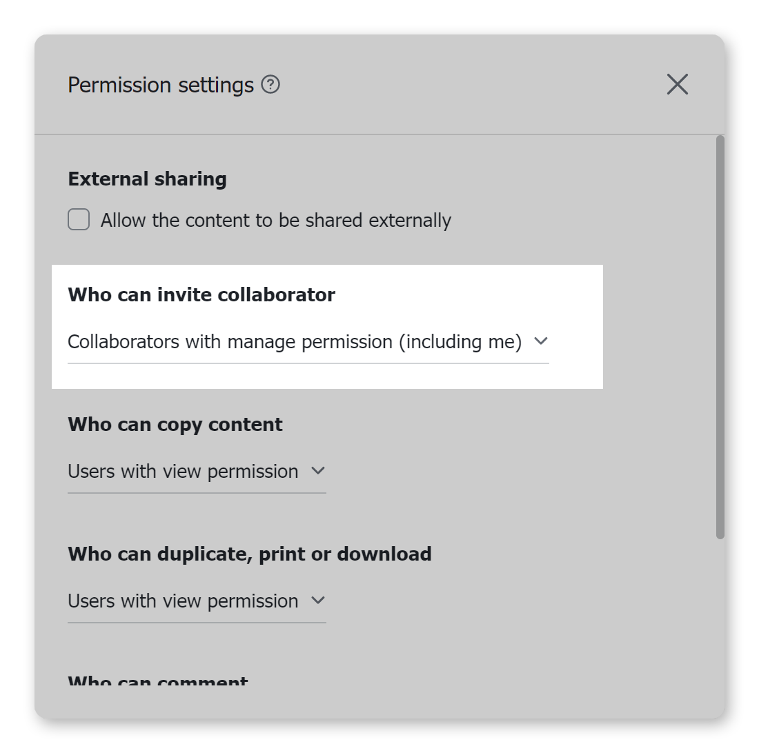 Turn off document sharing