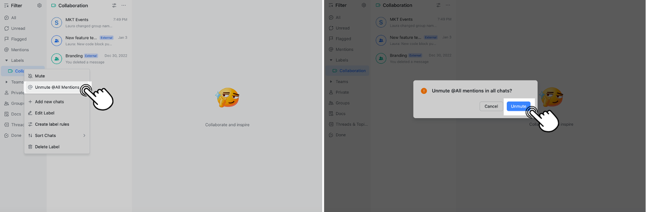Change message display settings