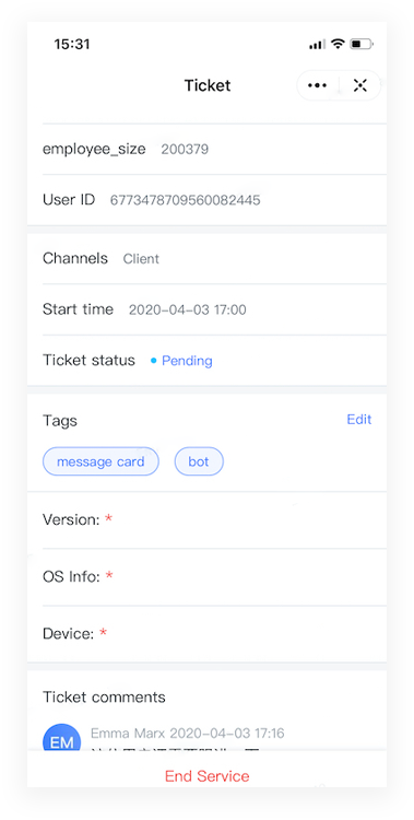 Define custom fields for Help Desk tickets