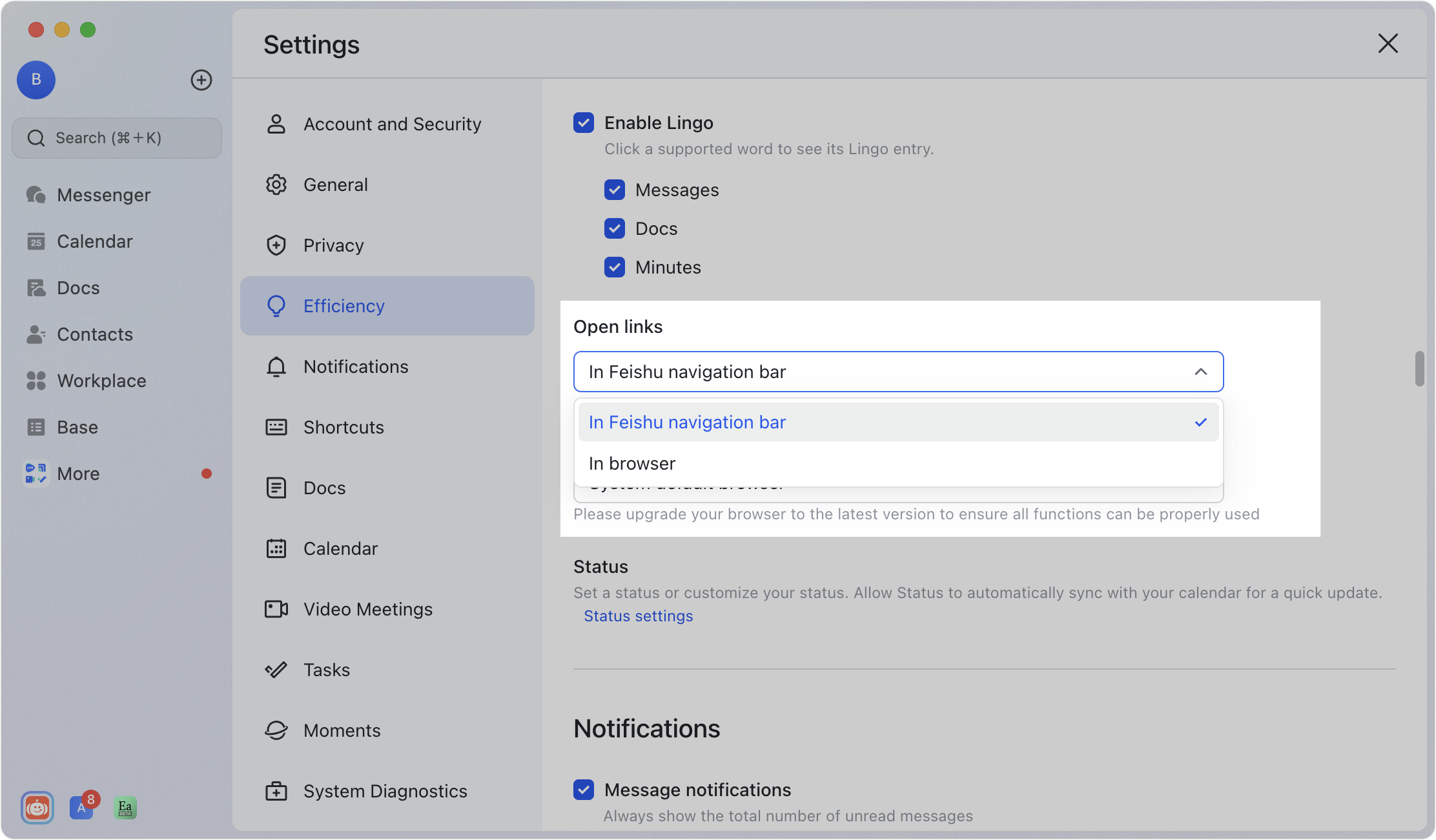 Set the default method for opening documents