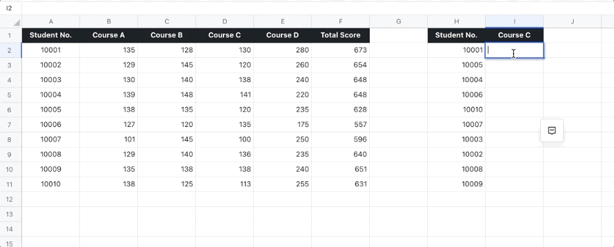 Use functions in Sheets
