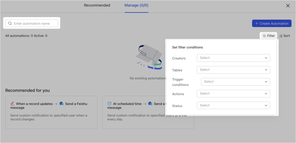 Use Automations in Base