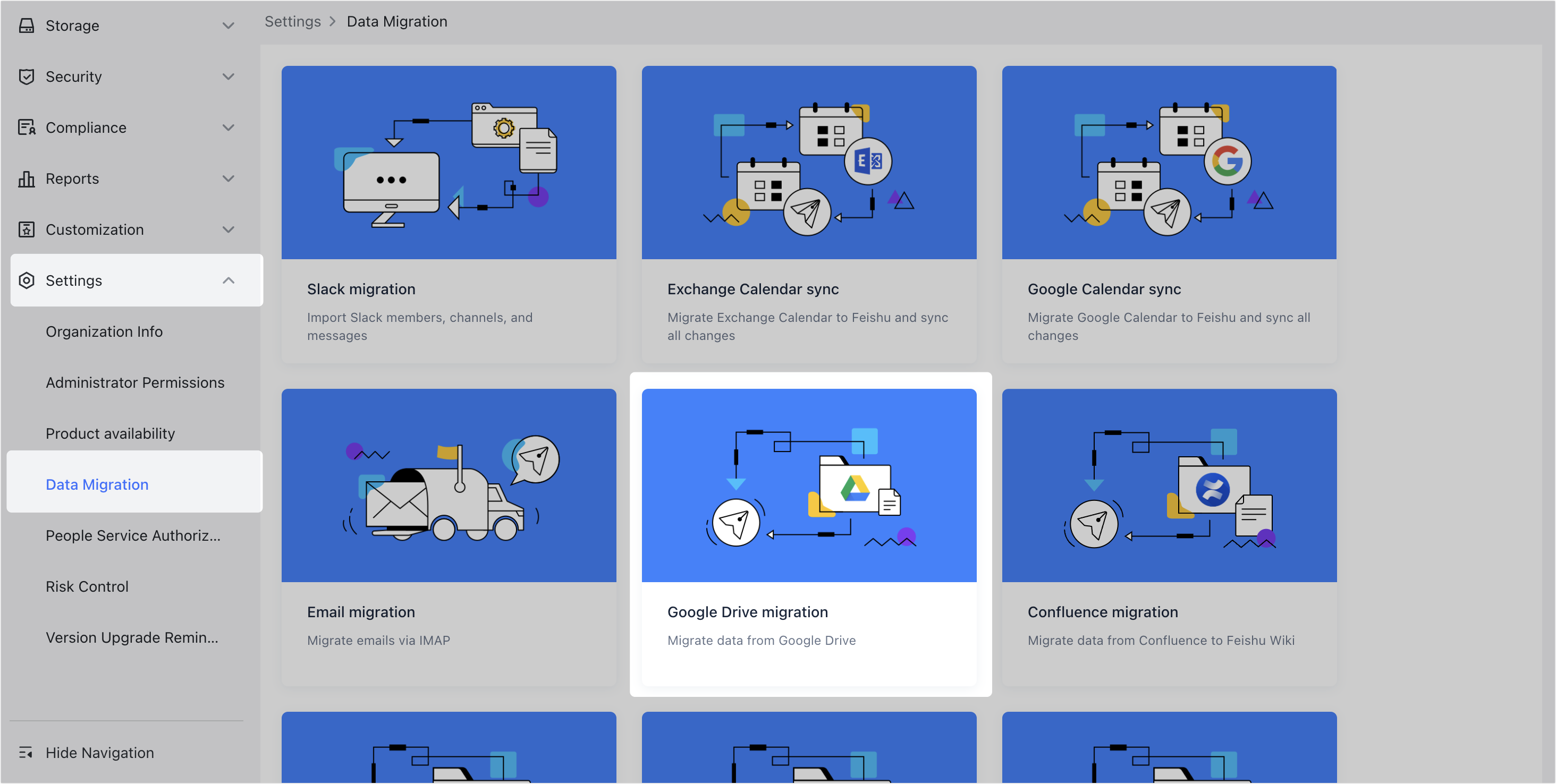 Migrate files from Google Drive to Feishu Docs