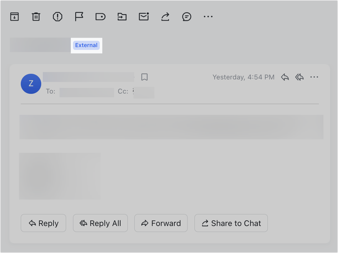 Admin | Add a label to emails sent from external contacts