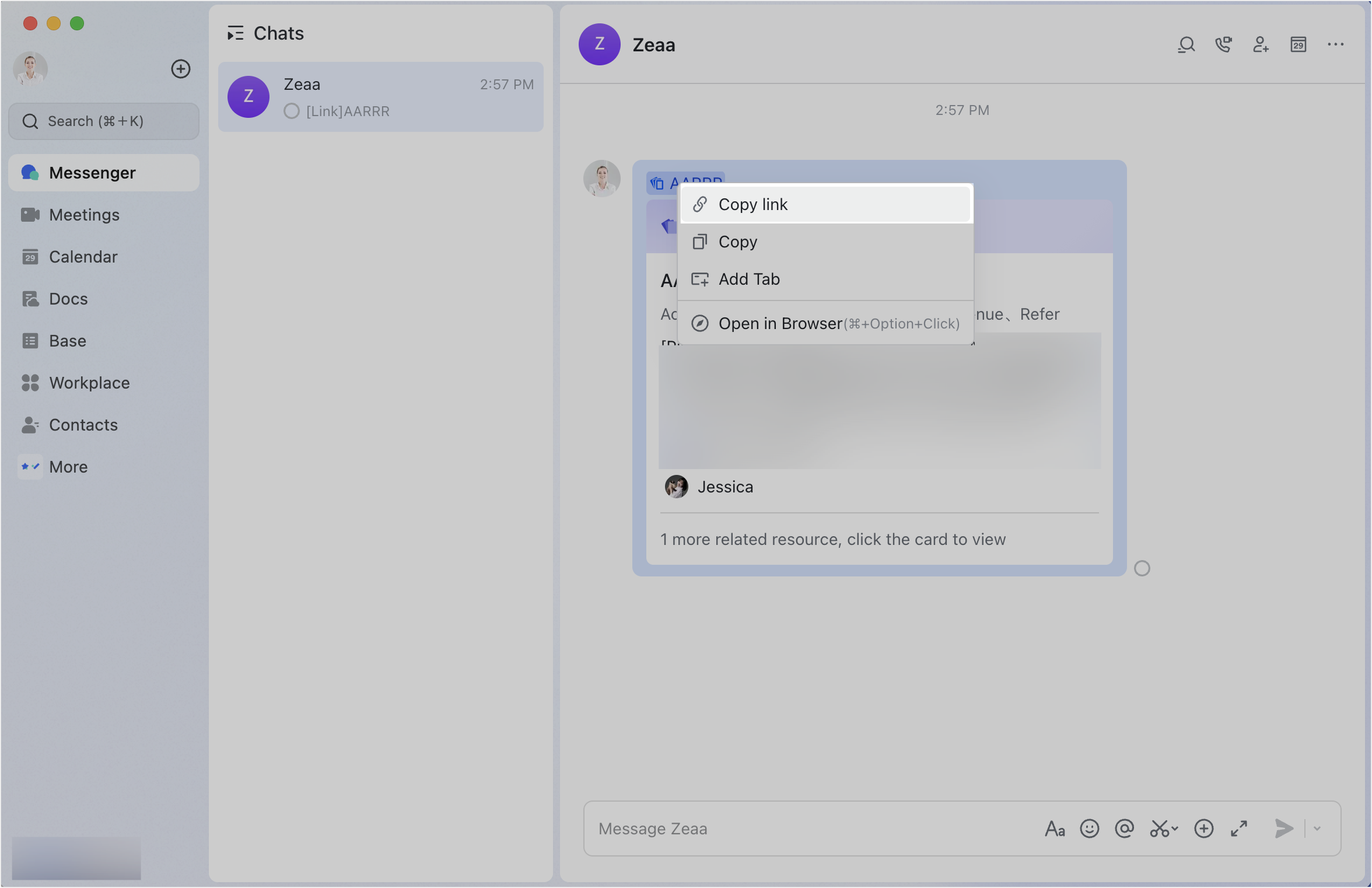 Copy a link to a Lingo entry