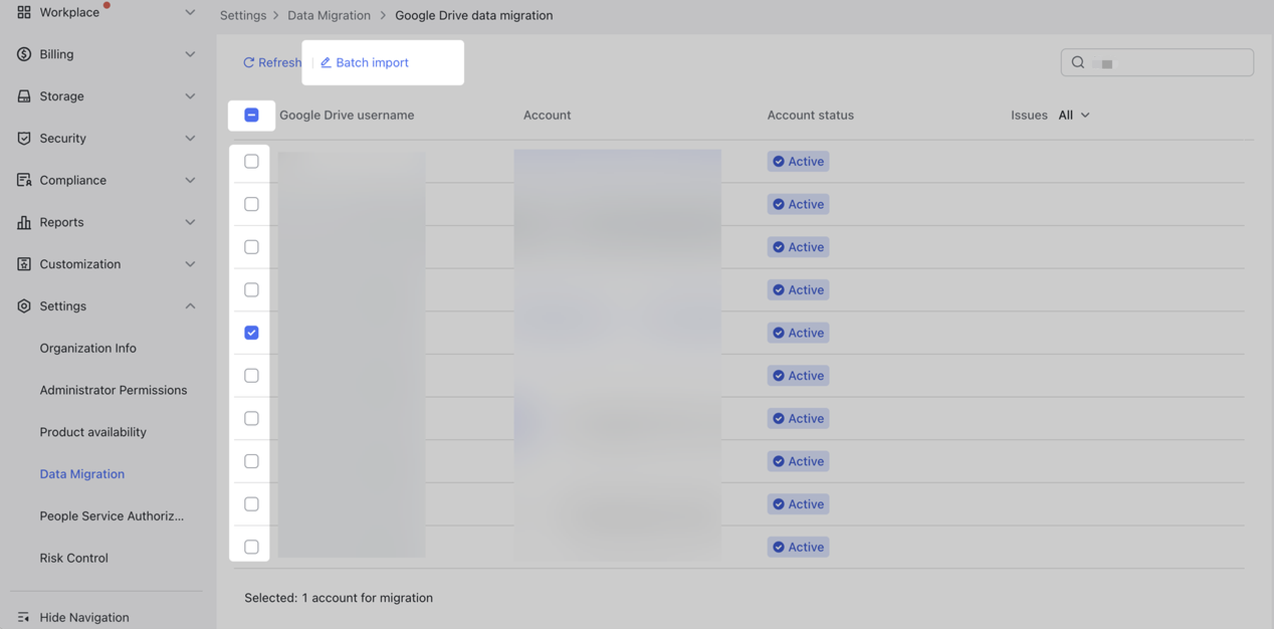 Migrate files from Google Drive to Feishu Docs